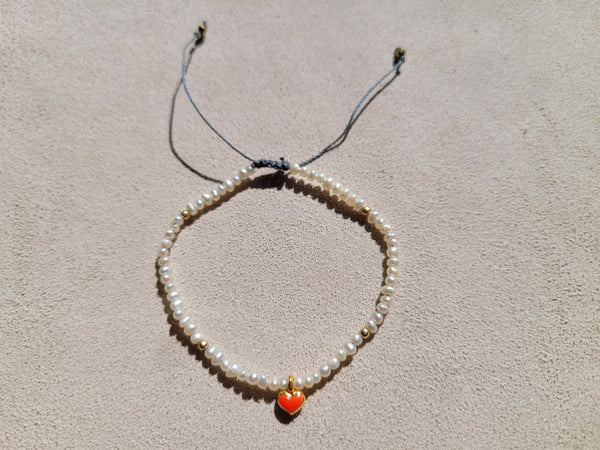Heart Fresh water pearl bracelet – Dafne Paris